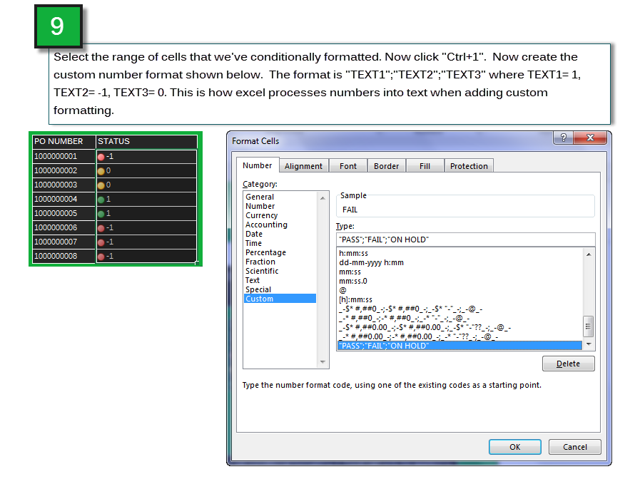 Excel Custom Number Formatting How To Conditionally Format Text Fields With Icon Sets Using